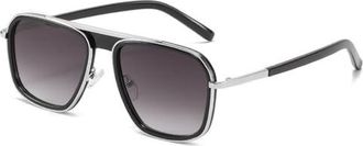 Generic Lunettes De Soleil Carrées En Métal UV400 For Hommes Lunettes De Soleil De Sport De Plein Air For Femmes(Purple)