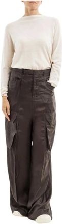 Rick Owens Femme, Pantalons, Brun, Taille: 36 FR Pantalon Cargo Souple