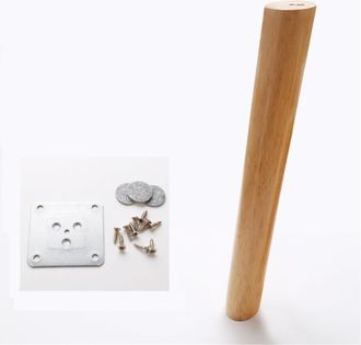 Generic 4er-Set M&ouml;belbeine aus Holz, 6-70 cm (2,36-27,56 Zoll), Sofaf&uuml;&szlig;e, Bettbeine aus massivem Gummibaumholz(60cm-Angled Legs)