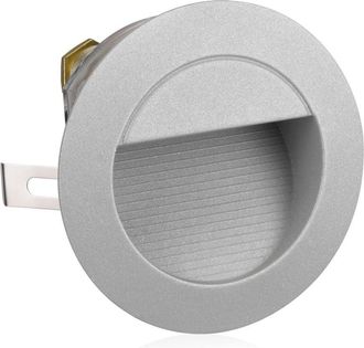 LEDs Com LED Treppenlicht/Wandeinbauleuchte für innen und außen, Downlight, rund, grau, 125mm Ø, warmweiß