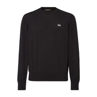Dsquared2 Rundhalspullover mit Logo - - Sweatshirts & Hoodies - Herren - Schwarzk - S