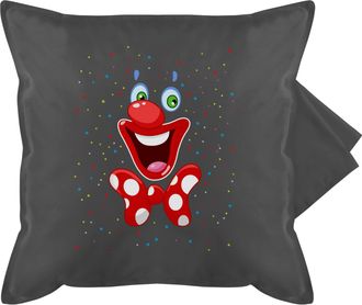 Shirtracer Kissenbezug - & Fasching - Kissen - Clown Gesicht Karneval Kost&uuml;m I Clownkost&uuml;m witziges Clowngesicht I Fastnacht I Fasnacht I Fasnet - 50 x 50 cm - G