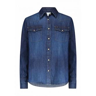 Lee Femme, Blouses et Chemises, Bleu, Taille: 40 FR Chemise Western Regular