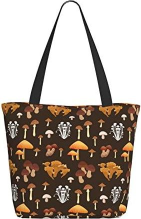 AOOEDM Le sac &agrave; provisions pour femme &agrave; motif de champignons vari&eacute;s 33 x 28 x 19 cm. Le cadeau parfait pour la Saint-Valentin. Cest de la Saint-Valentin pour