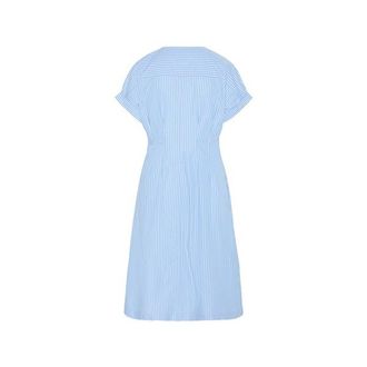 Calvin Klein Robe col v &agrave; rayures en coton