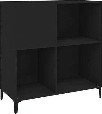 vidaXL Armoire &agrave; disques noir 84,5x38x89 cm bois ding&eacute;nierie