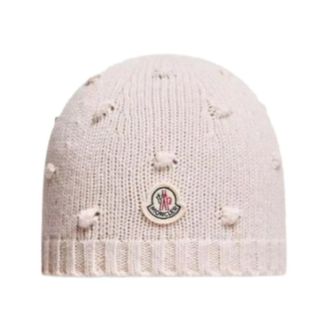 Moncler Homme, Accessoires, Rose, Taille: XS Bonnet en laine et cachemire