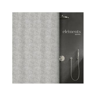 Spirella Kollektion Ilo, Duschvorhang Textil 180 x 200, 100% Polyester, Grau