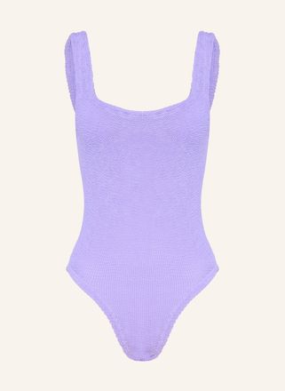 Hunza G Badeanzug Square Neck lila