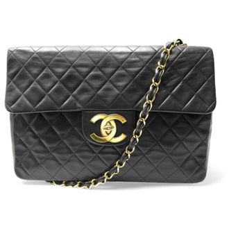 Chanel Crossbody Bags - VINTAGE CHANEL KLASSISCHE TIMELESS MAXI JUMBO GEPO - Gr. unisize - in Schwarz - f&uuml;r Damen