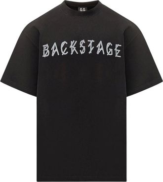 44 Label Group Homme, Tops, Noir, Taille: L Backstage Print T-Shirt