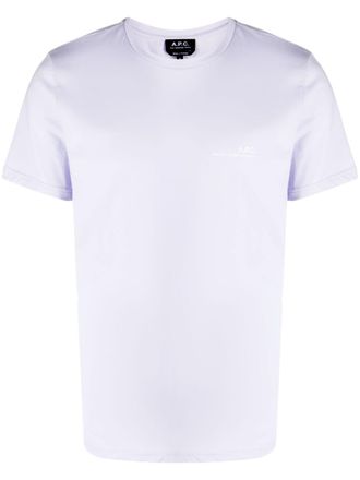 A.P.C. t-shirt à logo imprimé - Violet