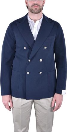 Eleventy Homme, Vestes, Bleu, Taille: M Giacca doppiopetto