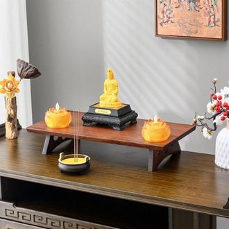 Generic Altartisch aus Holz, kleiner Altartisch, Schrein mit abgestuftem Gebetstisch, handgefertigt, für Wahrsagerei, persönlicher Höhenraum (40 cm lang)