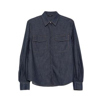 7 For All Mankind Damen, Blusen & Hemden, Blau, MGr&ouml;&szlig;e