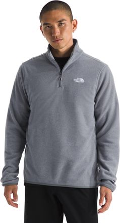 The North Face Herren Glacier Fleece 1/4 Zip Sweatshirt, TNF Mid Grey Heather, XXL