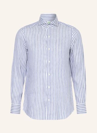 Finamore Finamore 1925 Hemd Tokyo Sergio Slim Fit Mit Leinen blau