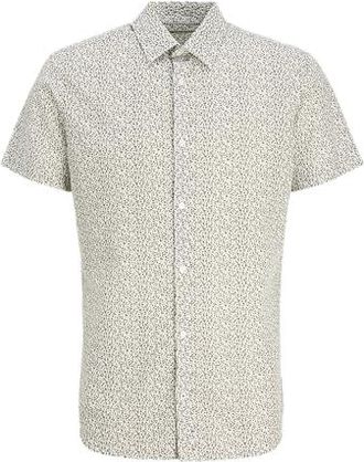 Jack & Jones Chemise imprim&eacute;e Jprblasummer pour Homme S/S Aw24 Casual, Cloud Dancer/Fit: Slim Fit, S, Cloud Dancer/Fit : Coupe ajust&eacute;e, S