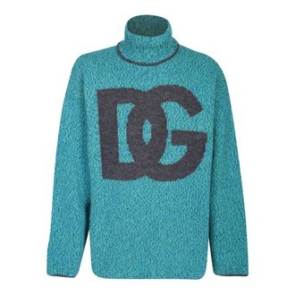 Dolce & Gabbana Jersey mit Logo - - Knitwear - Herren - Gr&uuml;n - M