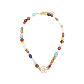 Casablanca Logo-pendant Beaded Necklace