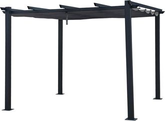 Happy Garden Happy Garden - Pergola autoportante 3 × 3m cassis grise - structure aluminium