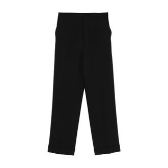 Alberta Ferretti Schlanke High-Rise-Hose - - Trousers - Damen - Schwarzk - S