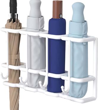 Generic Regenschirmhalter f&uuml;r Eingang, Wand montierter Regenschirm Stand - Metallwand aus 4 Schlitz Metall montierter St&auml;nder f&uuml;r Regenschirme | Walking Stick