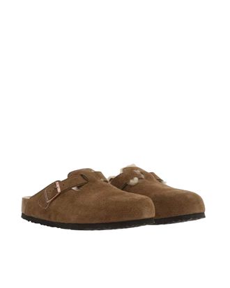 Birkenstock Boston Slides - Brown