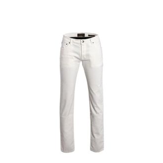 Moorer Homme, Pantalons, Blanc, Taille: W28 Pantalons