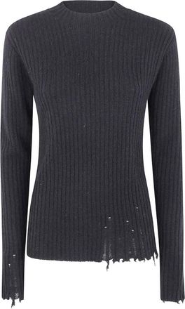 Uma Wang UMA Wang, Femme, Pulls, Noir, Taille: 42 FR Maille Ras du Cou