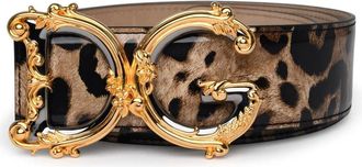 Dolce & Gabbana Femme, Accessoires, Multicolore, Taille: 70 CM Ceinture imprim&eacute; animal avec boucle Barocco