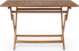 Hellin Hellin - Table de jardin 120 cm en acacia huil&eacute; - ines