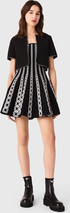 Maje Kurzer Cardigan - Schwarz / Ecru - Maje