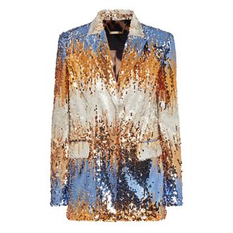 Philipp Plein Femme, Vestes, Multicolore, Taille: 40 FR Blazer Pailletes Gothic Plein