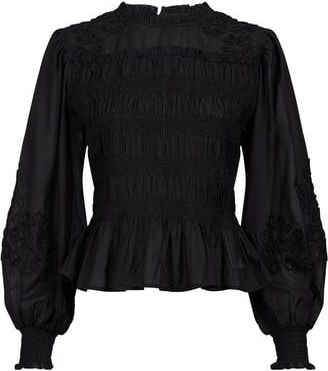 Louise Misha Chemise fronc&eacute;e manches longues