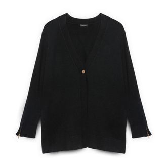 Fiorella Rubino Cardigan mit Rei&szlig;verschlussdetails - - Knitwear - Damen - Schwarzk - M