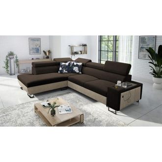 KAISER Modernes Luxus-Ecksofa mit Schlaffunktion melody vii Tauro/Freya Beige/Braun Links