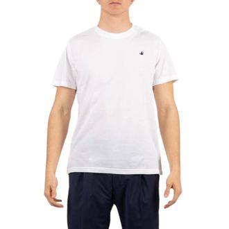 Brooksfield Homme, Tops, Blanc, Taille: XS T-shirt en coton piqu&eacute;