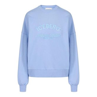 Iceberg Femme, Sweatshirts et sweats &agrave; capuche, Bleu, Taille: 36 FR SweaT-shirt Coupe Standard