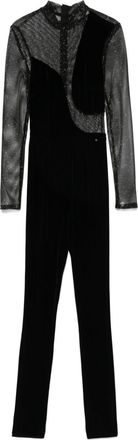 Nissa Jumpsuit aus Samt - Schwarz