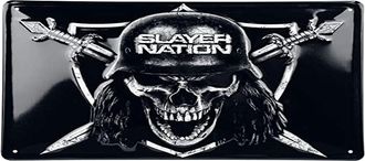 Slayer Rock - Slayer Nation - Logo - Blechschild Retro - 3D Motiv - 30x20cm