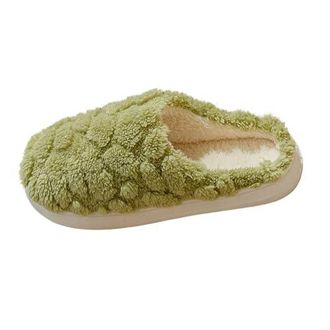 Generic Pantoufles moelleuses confortables pour femme - Bout rond - Classique - Antid&eacute;rapantes - Doublure en fausse fourrure - Pantoufles dhiver chaudes et pe