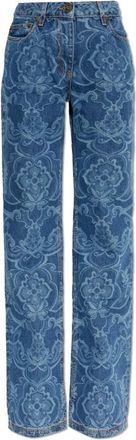 Etro Femme, Jeans, Bleu, Taille: W27 Jean &agrave; imprim&eacute; floral