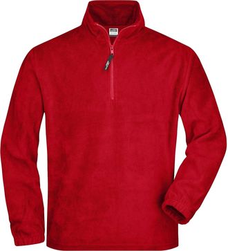 James & Nicholson Fleece Sweat - aus pflegeleichtem Anti-Pilling-Fleece f&uuml;r Damen und Herren | Farbe: red | Gr&ouml;sse: S