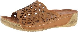 Andrea Conti Femme Damen Pantolette Semelle de Mocassin, Cognac, 42 EU