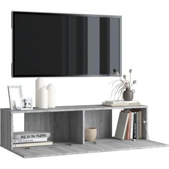 vidaXL Vidaxl - TV-Wandschrank Grau Sonoma 120x30x30 cm Holzwerkstoff