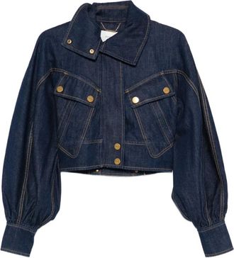 Zimmermann Femme, Vestes, Bleu, Taille: 40 FR Veste en jean courte