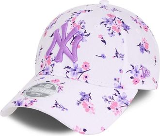 New Era 9Forty Damen Cap - FLORAL New York Yankees weiß