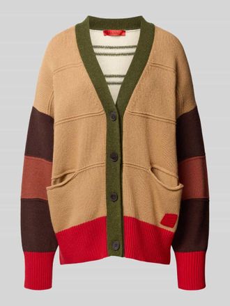 Max & Co. Strickjacke aus Schurwolle mit Label-Patch