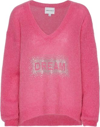 Americandreams Americandreams, Femme, Pulls, Rose, Taille: 40 FR Silja V Neck Crystal Pullover
